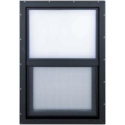 Performax™ 24"W x 36"H Black Vinyl Single-Hung Window with Nailing ...