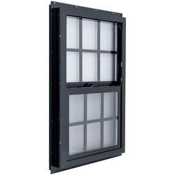 Performax™ 24"W x 36"H Black Vinyl Single-Hung Window with Nailing ...