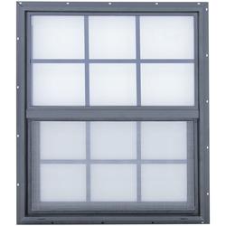 Performax™ 30"W x 36"H Black Vinyl Single-Hung Window with Nailing ...