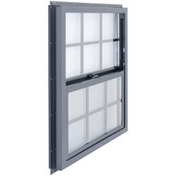 Performax™ 30"W x 36"H Black Vinyl Single-Hung Window with Nailing ...