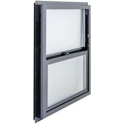 Performax™ 30"W x 36"H Black Vinyl Single-Hung Window with Nailing ...