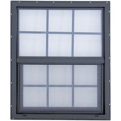Performax™ 30"W x 36"H Black Vinyl Single-Hung Window with Nailing ...