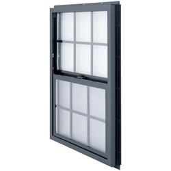 Performax™ 30"W x 42"H Black Vinyl Single-Hung Window with Nailing ...