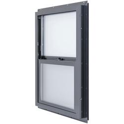 Performax™ 30"W x 42"H Black Vinyl Single-Hung Window with Nailing ...