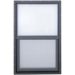 Performax™ 30"W x 48"H Black Vinyl Single-Hung Window with Nailing ...
