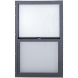 Performax™ 30"W x 48"H Black Vinyl Single-Hung Window with Nailing ...