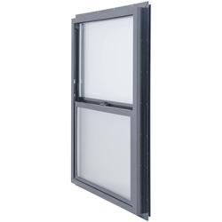 Performax™ 30"W x 48"H Black Vinyl Single-Hung Window with Nailing ...