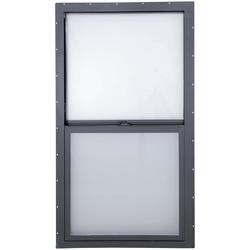Performax™ 30"W x 54"H Black Vinyl Single-Hung Window with Nailing ...
