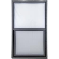 Performax™ 30"W x 54"H Black Vinyl Single-Hung Window with Nailing ...