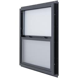 Performax™ 32"W x 38"H Black Vinyl Single-Hung Window with Nailing ...