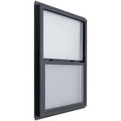 Performax™ 32"W x 48"H Black Vinyl Single-Hung Window with Nailing ...