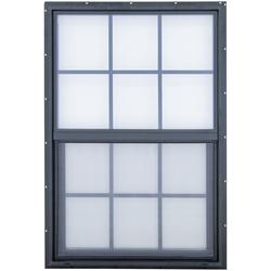Performax™ 32"W x 48"H Black Vinyl Single-Hung Window with Nailing ...