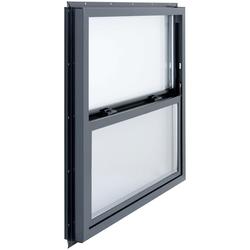Performax™ 36"W x 36"H Black Vinyl Single-Hung Window with Nailing ...