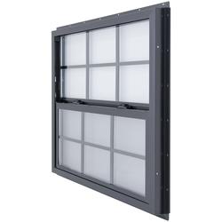 Performax™ 36"W x 36"H Black Vinyl Single-Hung Window with Nailing ...