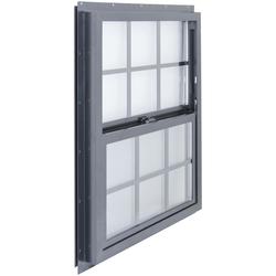 Performax™ 36"W x 36"H Black Vinyl Single-Hung Window with Nailing ...