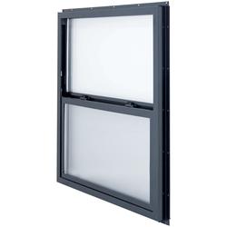 Performax™ 36"W x 42"H Black Vinyl Single-Hung Window with Nailing ...