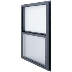 Performax™ 36"W x 48"H Black Vinyl Single-Hung Window with Nailing ...