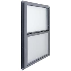 Performax™ 36"W x 48"H Black Vinyl Single-Hung Window with Nailing ...