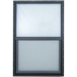 Performax™ 36"W x 54"H Black Vinyl Single-Hung Window with Nailing ...