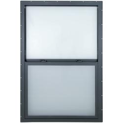 Performax™ 36"W x 54"H Black Vinyl Single-Hung Window with Nailing ...