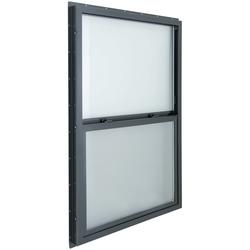 Performax™ 36"W x 54"H Black Vinyl Single-Hung Window with Nailing ...