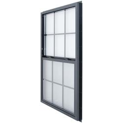 Performax™ 36"W x 60"H Black Vinyl Single-Hung Window with Nailing ...