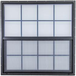 Performax™ 48"W x 48"H Black Vinyl Single-Hung Window with Nailing ...
