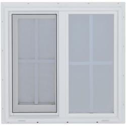 Performax™ 24"W x 24"H White Left Sliding Window with Nailing Flange ...