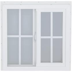 Performax™ 24"W x 24"H White Left Sliding Window with Nailing Flange ...