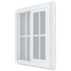 Performax™ 24"W x 24"H White Left Sliding Window with Nailing Flange ...