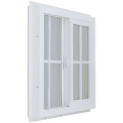 Performax™ 24"W x 24"H White Left Sliding Window with Nailing Flange ...