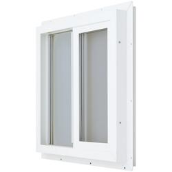 Performax™ 24"W x 24"H White Left Sliding Window with Nailing Flange ...