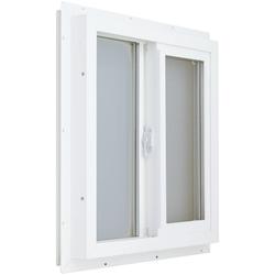 Performax™ 24"W x 24"H White Left Sliding Window with Nailing Flange ...