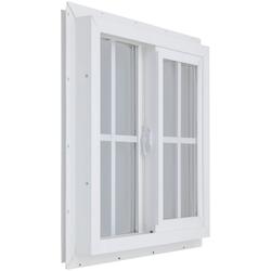 Performax™ 24"W x 24"H White Left Sliding Window with Nailing Flange ...
