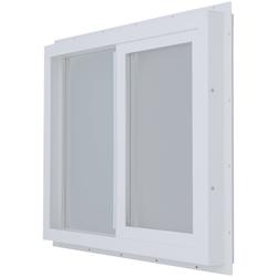 Performax™ 30"W x 24"H White Left Sliding Window with Nailing Flange at ...