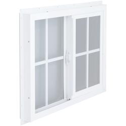 Performax™ 30"W x 24"H White Left Sliding Window with Nailing Flange ...