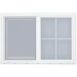 Performax™ 36"W x 24"H White Left Sliding Window with Nailing Flange ...