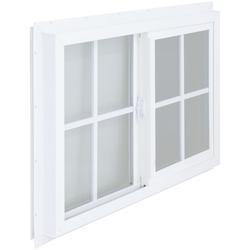 Performax™ 36"W x 24"H White Left Sliding Window with Nailing Flange ...
