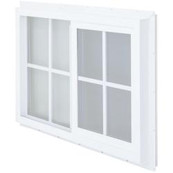 Performax™ 36"W x 24"H White Left Sliding Window with Nailing Flange ...
