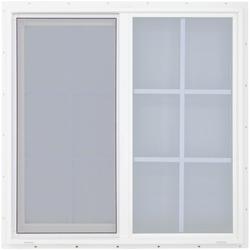 Performax™ 36"W x 36"H White Left Sliding Window with Nailing Flange ...