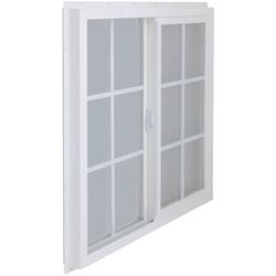Performax™ 36"W x 36"H White Left Sliding Window with Nailing Flange ...