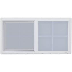 Performax™ 48"W x 24"H White Left Sliding Window with Nailing Flange ...