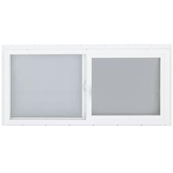 Performax™ 48"W x 24"H White Left Sliding Window with Nailing Flange ...