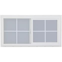 Performax™ 48"W x 24"H White Left Sliding Window with Nailing Flange ...