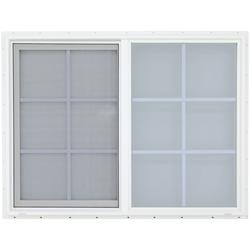 Performax™ 48"W x 36"H White Left Sliding Window with Nailing Flange ...