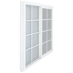 Performax™ 48"W x 48"H White Left Sliding Window with Nailing Flange ...