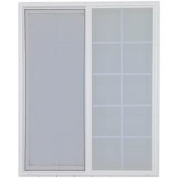 Performax™ 48"W x 60"H White Left Sliding Window with Nailing Flange ...