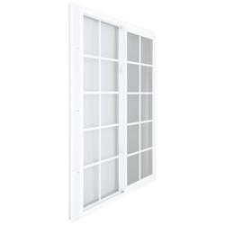 Performax™ 48"W x 60"H White Left Sliding Window with Nailing Flange ...