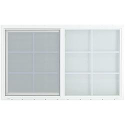 Performax™ 60"W x 36"H White Left Sliding Window with Nailing Flange ...