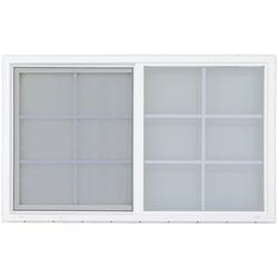 Performax™ 60"W x 36"H White Left Sliding Window with Nailing Flange ...